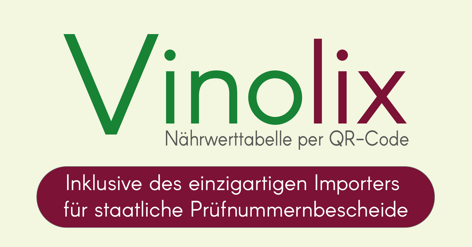 Wein QR-Code Nährwerte & E-Label Lösungen | Vinolix.com